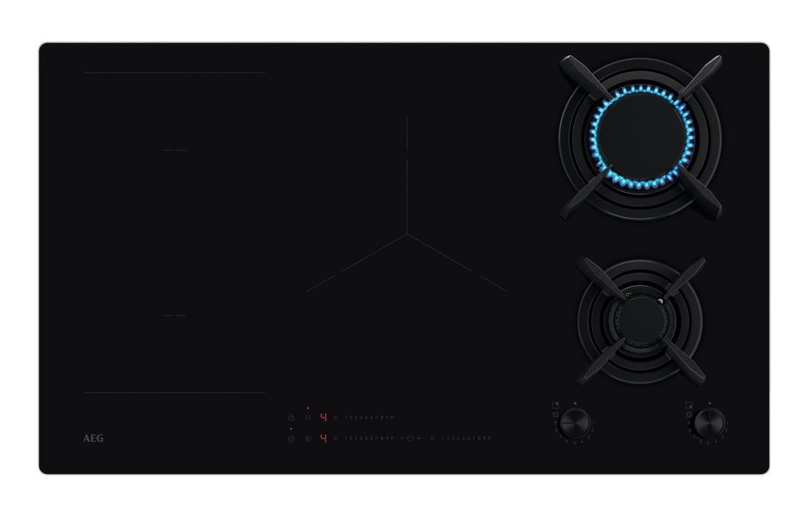AEG HDB95623NB 90cm Induction & Gas Hob - Black | Kitchen Cooker Hob ...