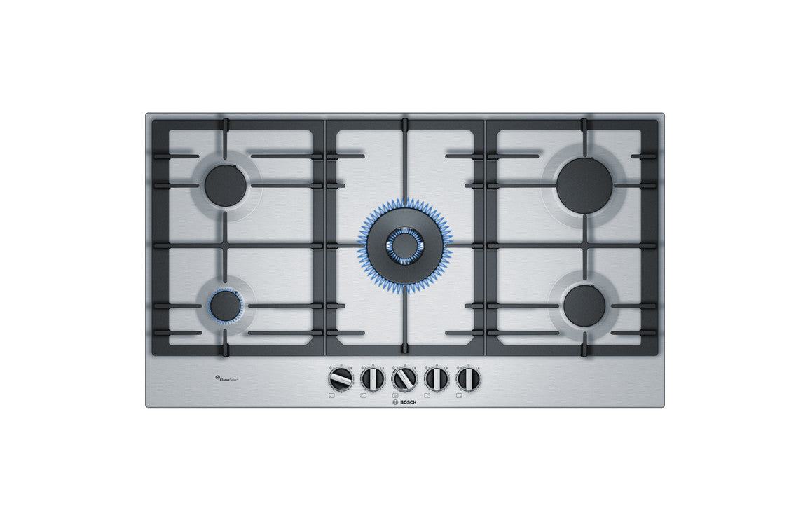 Bosch Series 6 PCR9A5B90 90cm Gas Hob - St/Steel | Kitchen Cooker Hob ...